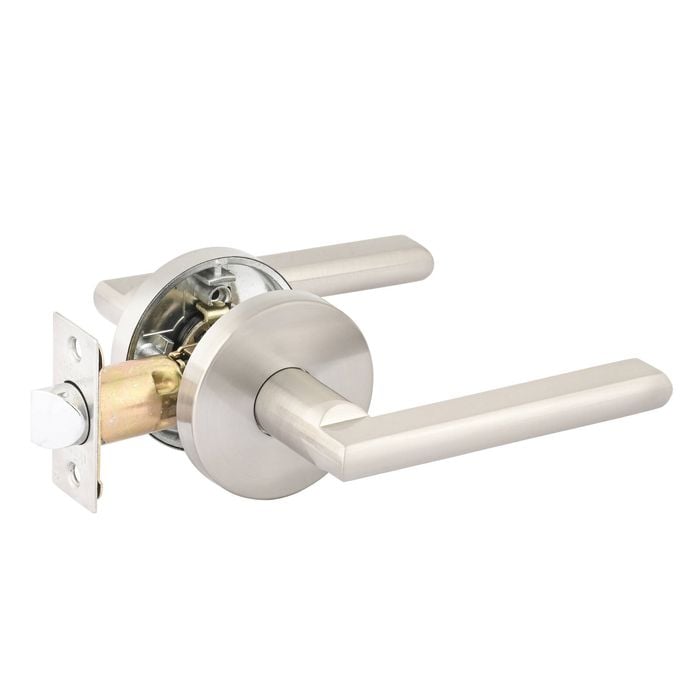 Ikonic Brushed Nickel Fellino Passage Lever Set - Bunnings Australia