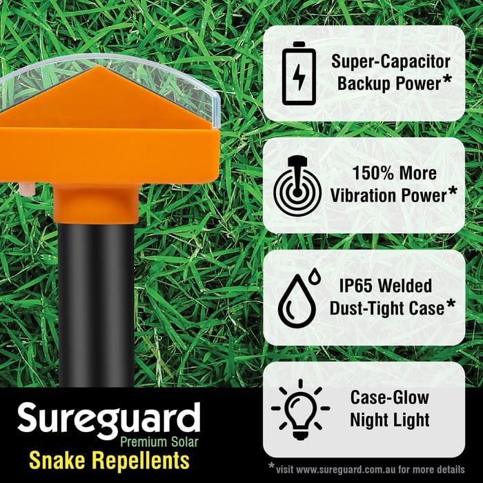 Sureguard Premium Solar Snake Repellent - 4 Pack - Bunnings Australia