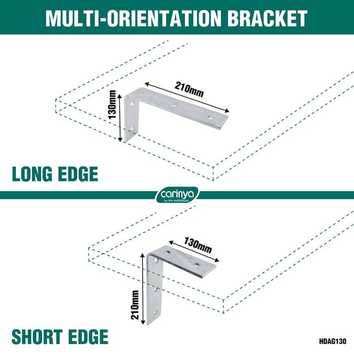 Carinya 210 x 130mm Galvanised Angle Bracket - Bunnings Australia