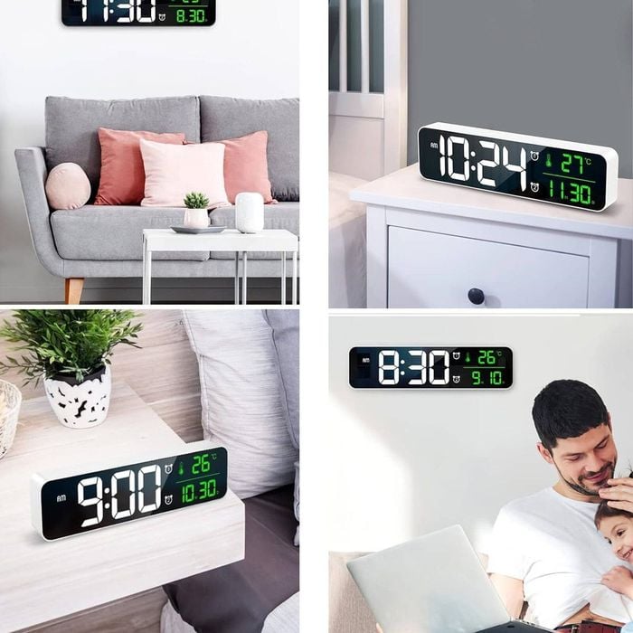 Digital Wall Clock Large LED Display - Bunnings Australia