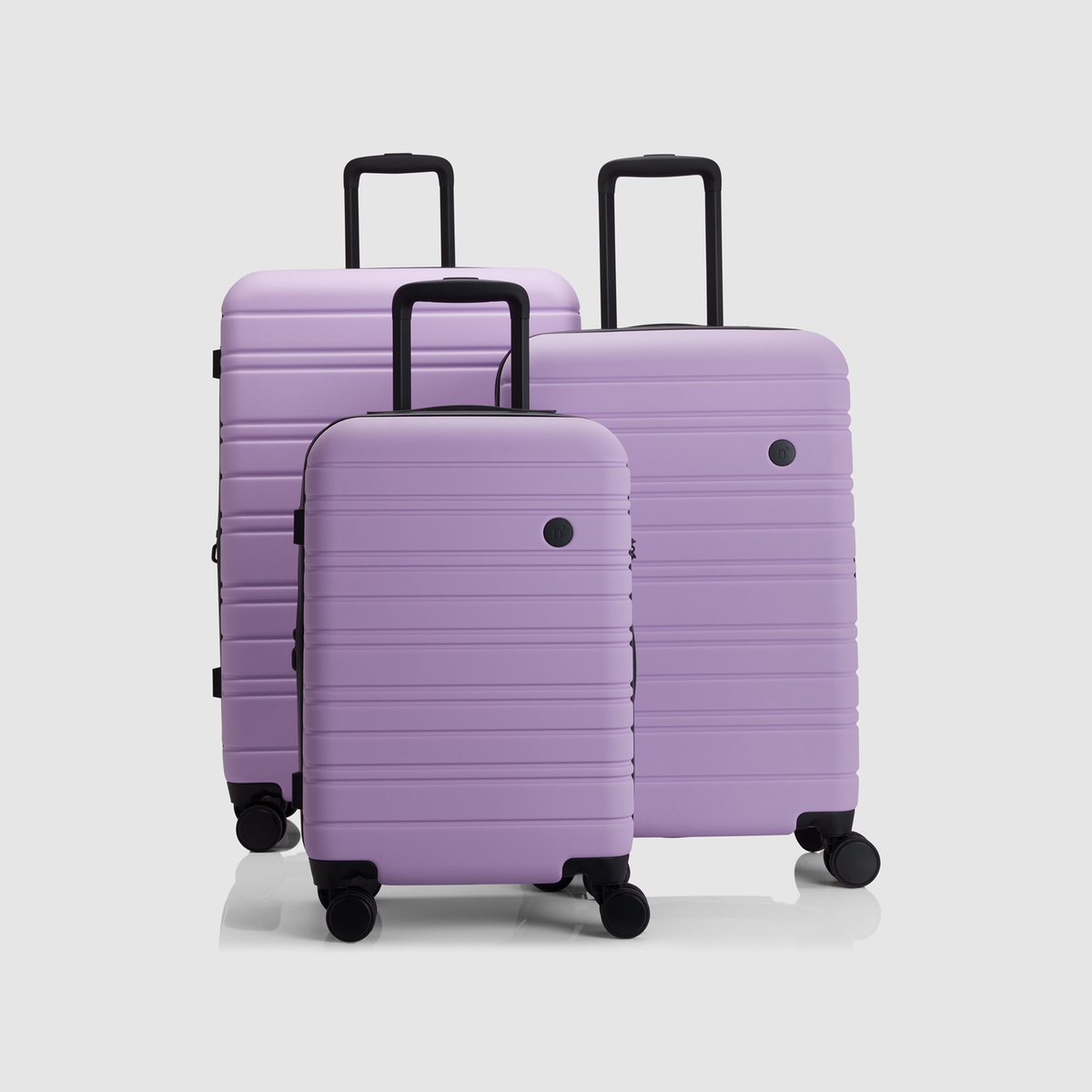 Nere Bright Lilac Stori 3pc Suitcase Set - Bunnings Australia