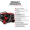 GENPOWER 6kW Peak 5kW Open Frame Inverter Generator, 3x15A, 15L Tank ...
