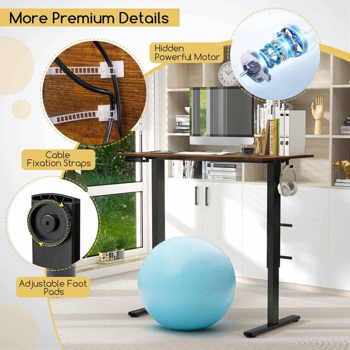 Costway Electric Standing Desk Motorised Sit Stand 3 Memory Height ...