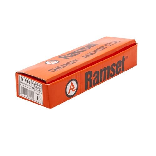 Ramset M12 x 160mm ChemSet Anchor Stud - 10 Pack - Bunnings Australia
