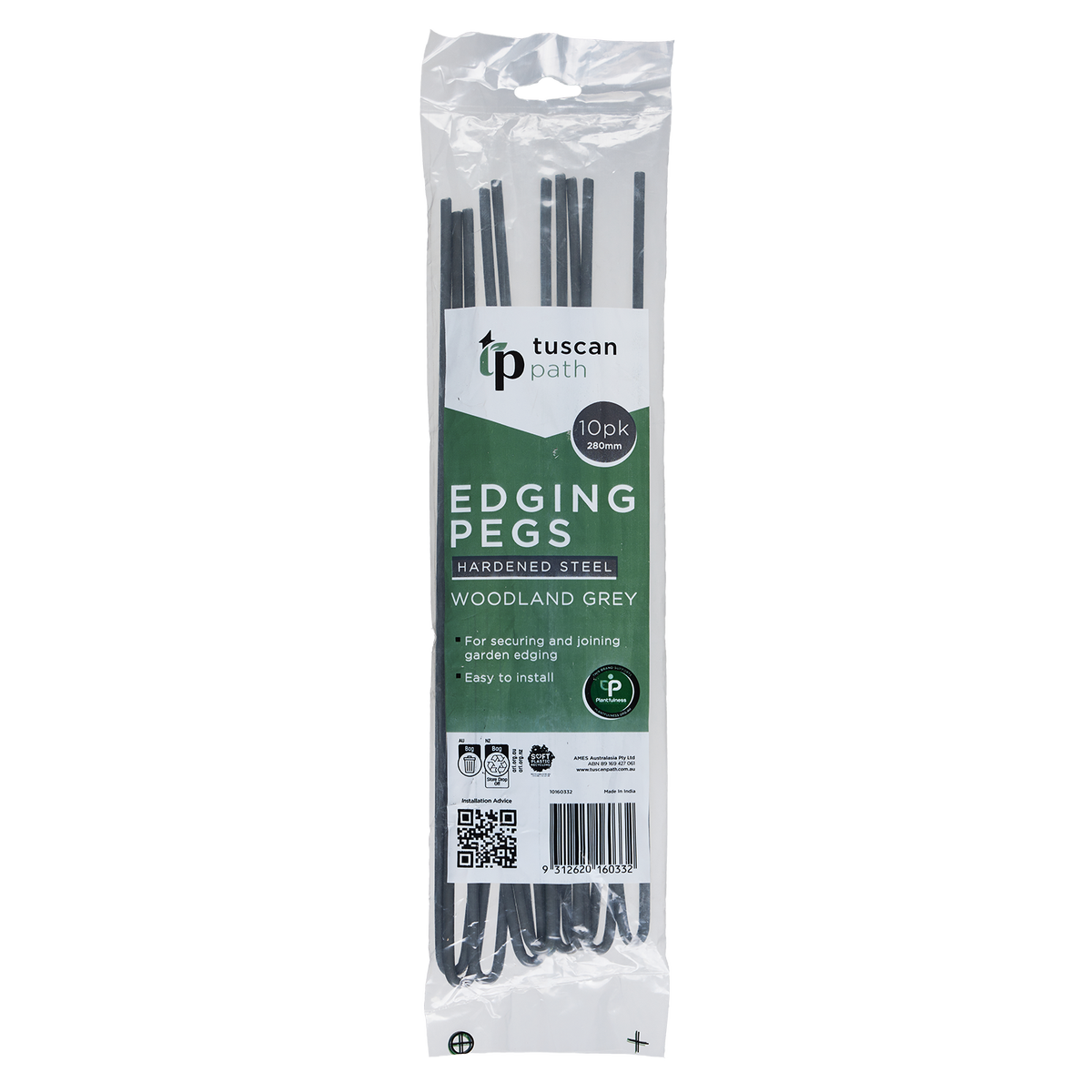 Tuscan Path 280mm Woodland Grey Garden Edging Pegs - 10 Pack - Bunnings ...