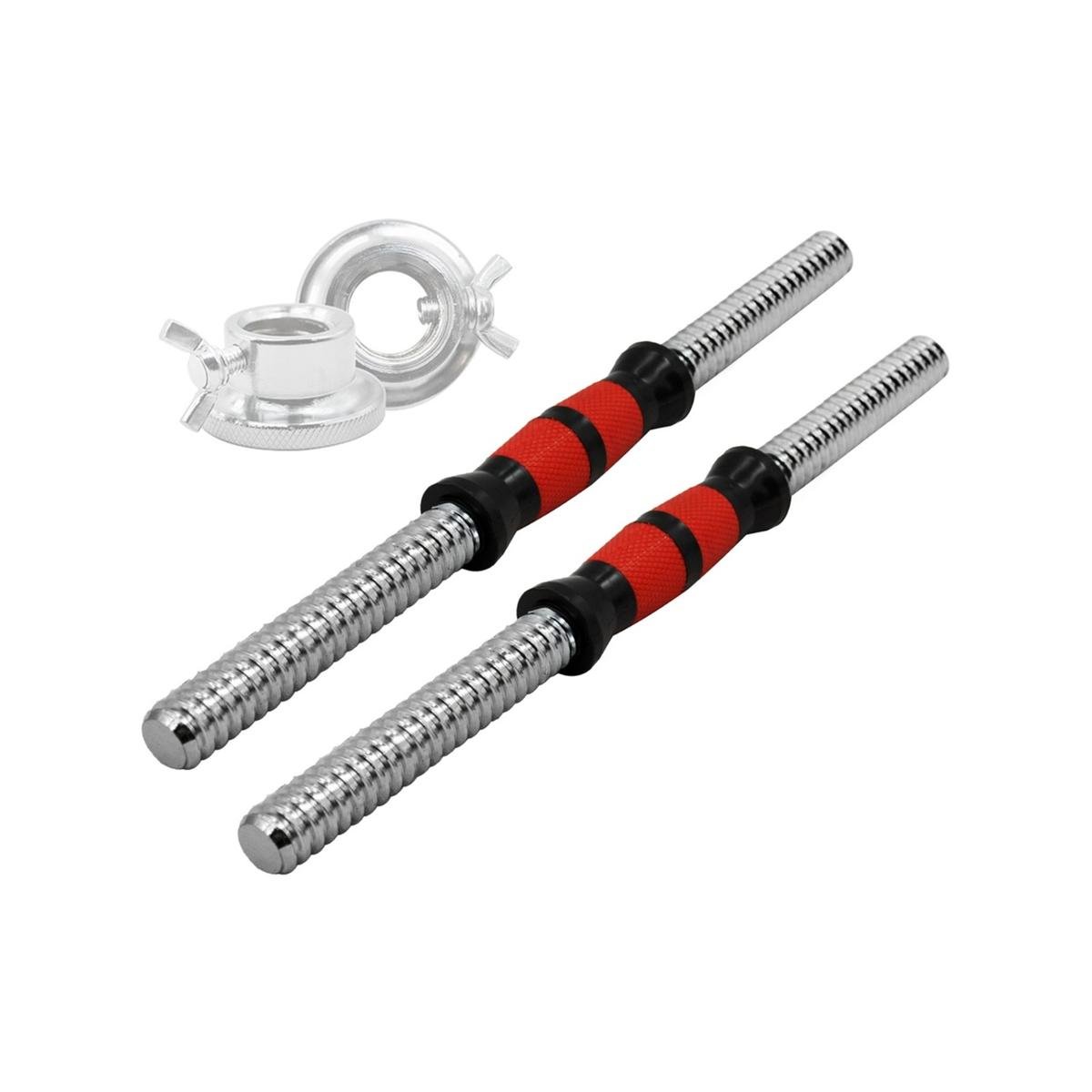 40cm PVC Handle Dumbell Bar - 1 Pair Stainless Dumbell Weight - 25mm ...