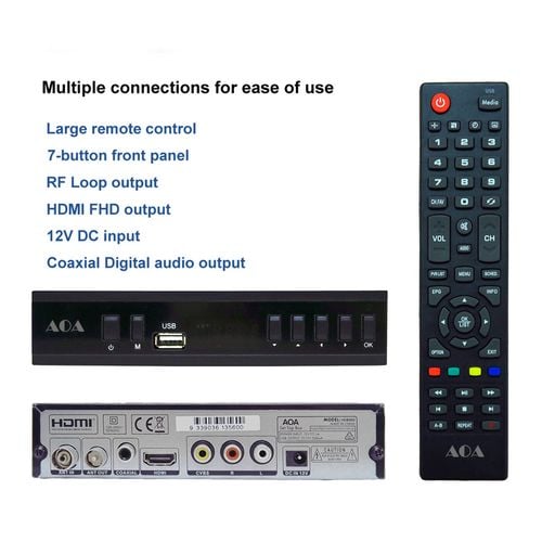AOA HDB860 FHD DVB-T2 H.265 PVR Media Play Set Top Box for NEW AU DTV ...