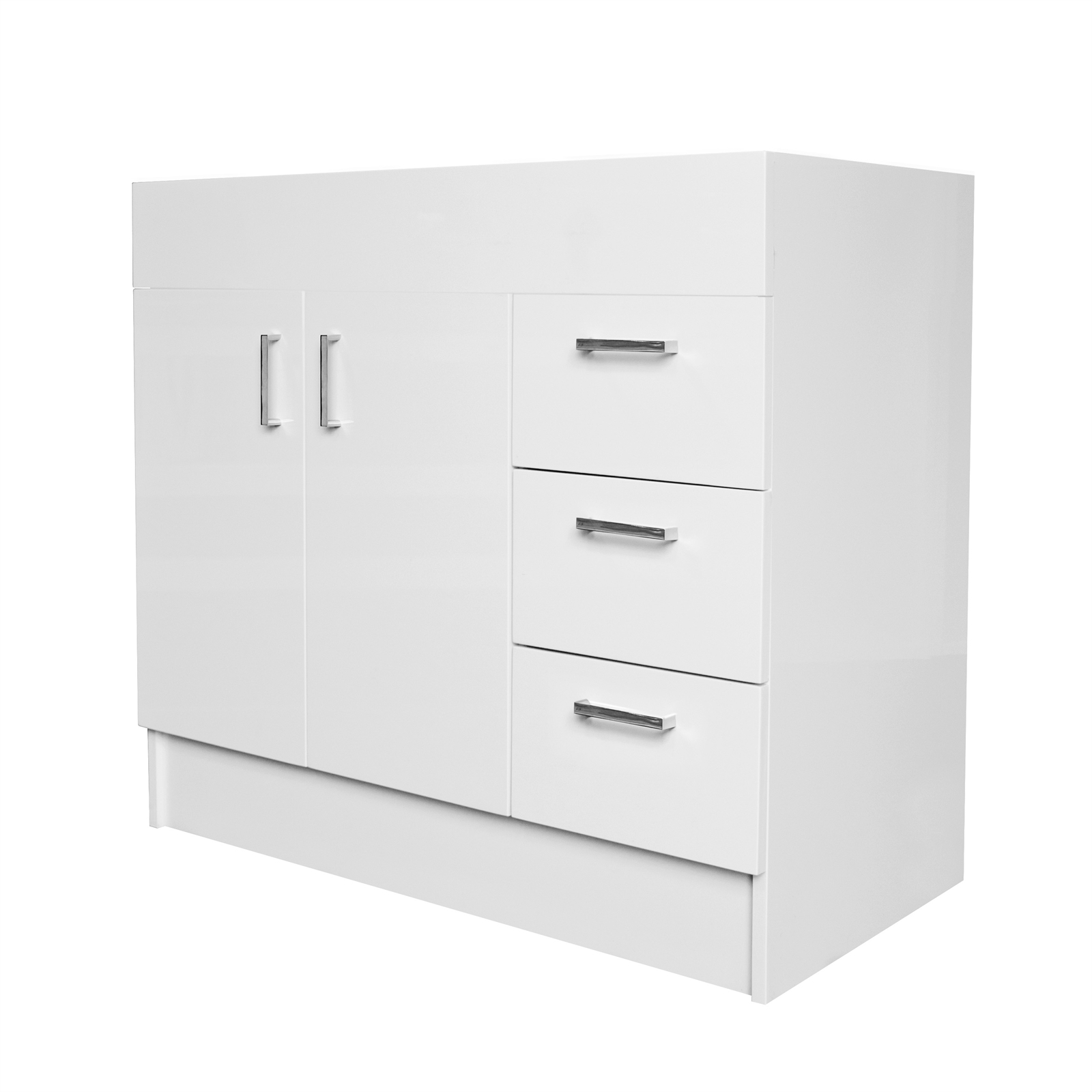 Estilo 900mm Vinyl Wrap Freestanding Vanity Cabinet Only Bunnings Australia