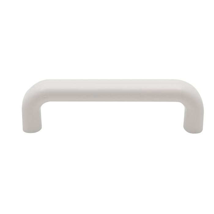 Prestige 20mm White Plastic Flat D Handle - White - Bunnings Australia