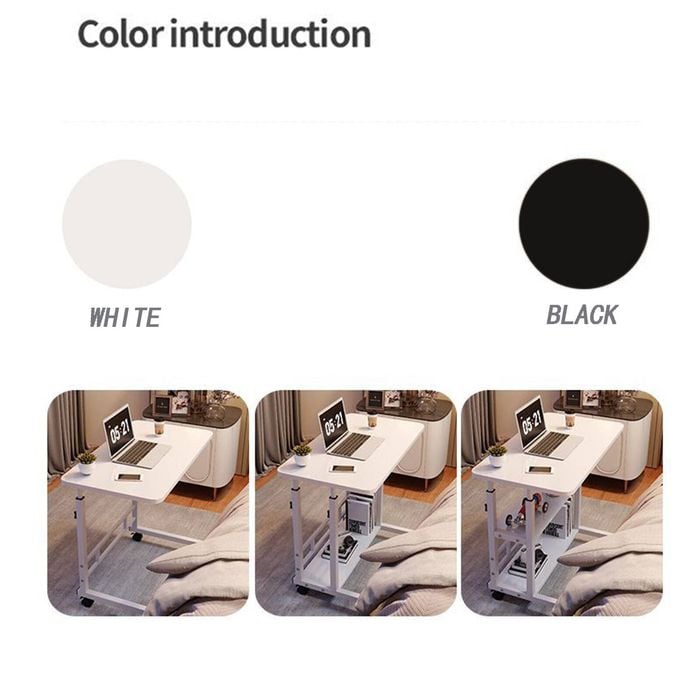 Foret Mobile Computer Bedside Study Desk Storage Stand Adjustable ...