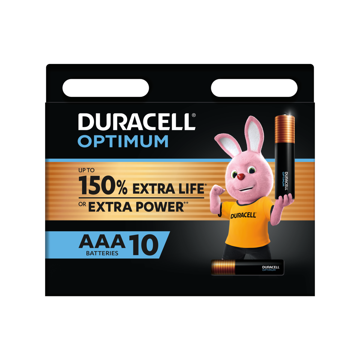 Duracell AAA 1.5V Optimum Battery - 10 Pack - Bunnings Australia