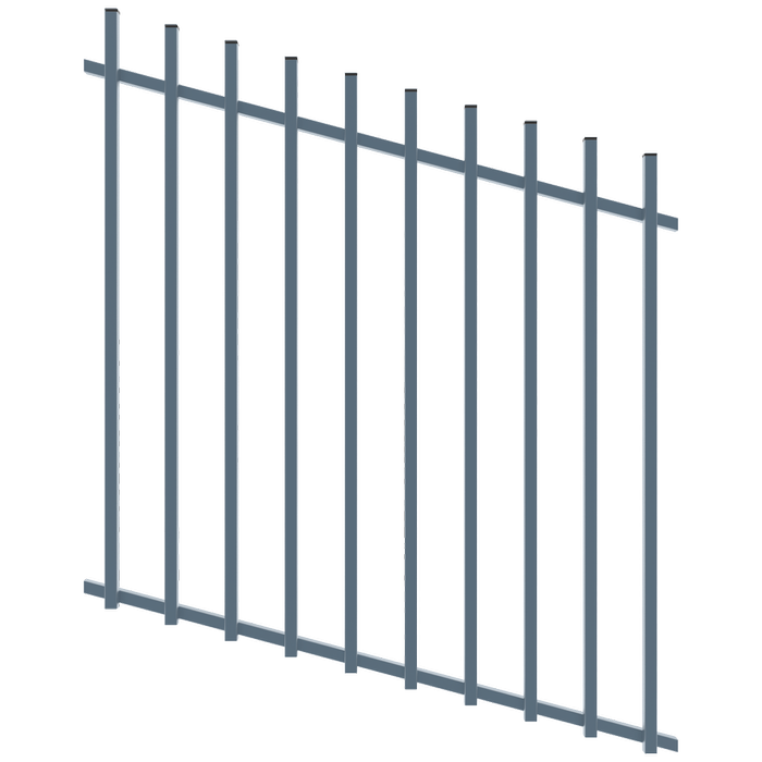 ProtectorAl 0350-1200W x 1200H Deep Ocean Batten Pool Fence Panel Raked ...