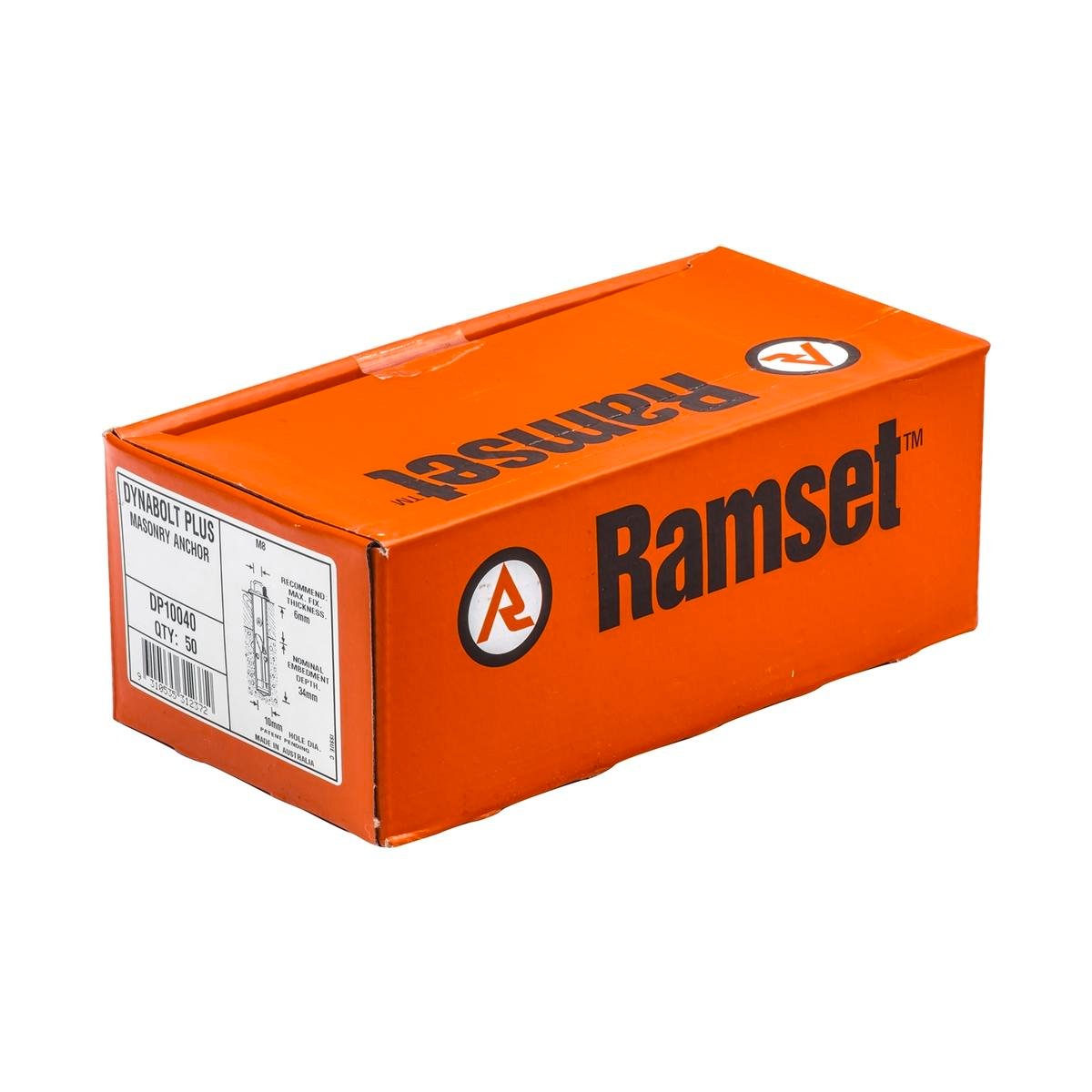 Ramset 10 x 40mm DynaBolt Plus Hex Nut Bolt - 50 Pack - Bunnings Australia