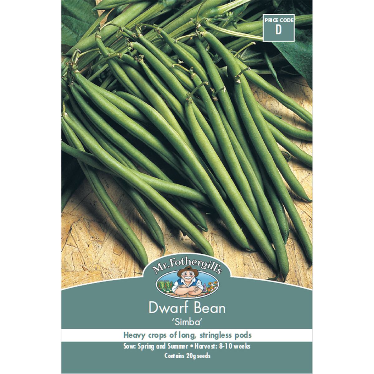 Mr Fothergill's Simba Dwarf Bean Vegetable Seeds - Bunnings Australia