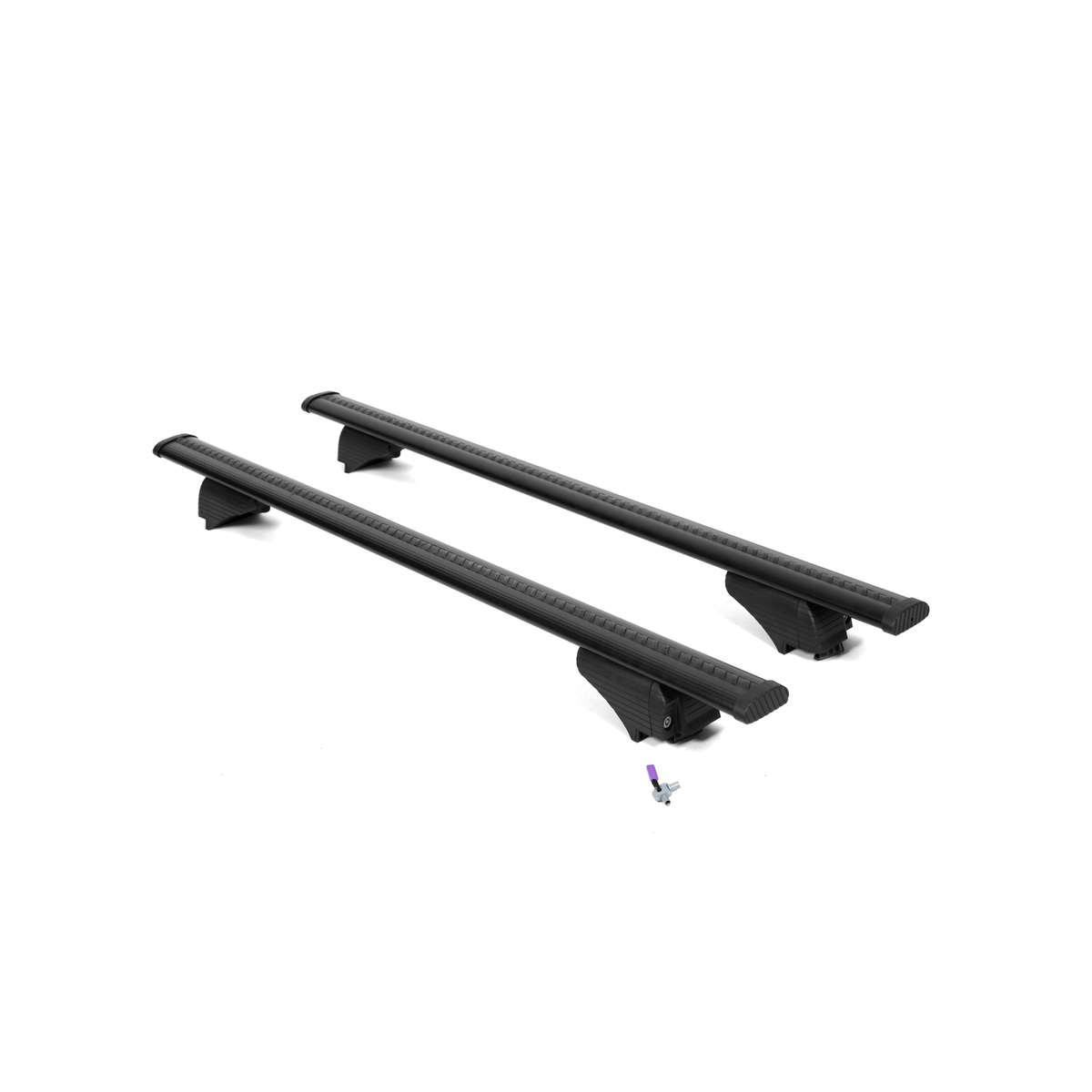 Wizard Universal Roof Racks Adjustable 125CM for Flush Rails - Black ...