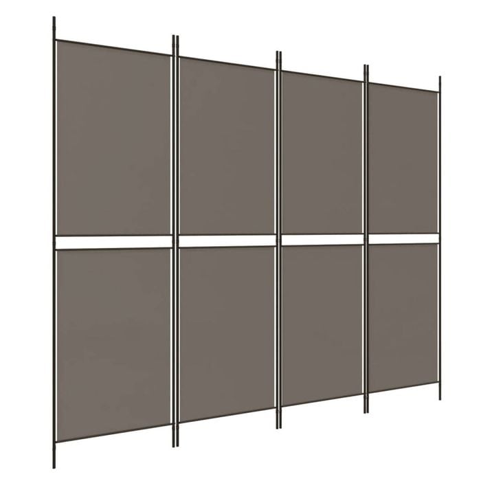 vidaXL 4-Panel Room Divider Anthracite Fabric Privacy Screen Separator Folding - Bunnings Australia