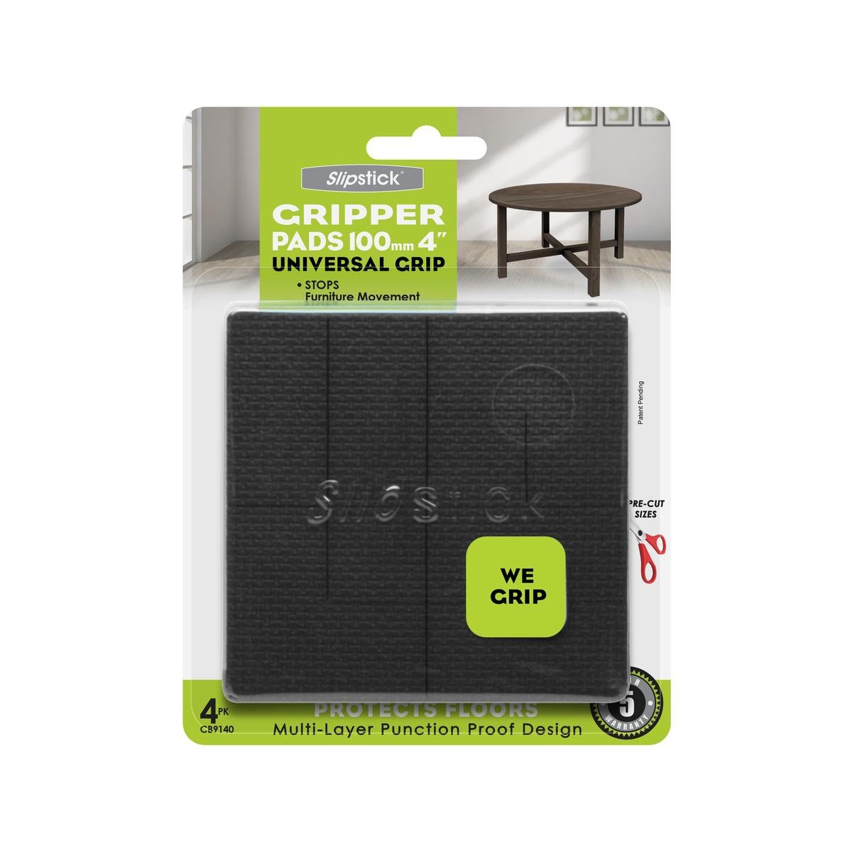 Slipstick 100mm Square Floor Protection Gripper Pads - 4 Pack ...