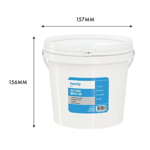 Handy 2L White Pail With Lid - 2L - Bunnings New Zealand