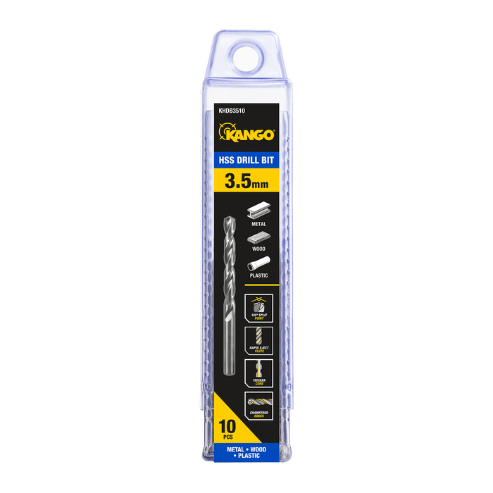 Kango 3.5mm HSS Drill Bit - 10 Pack - Bunnings Australia