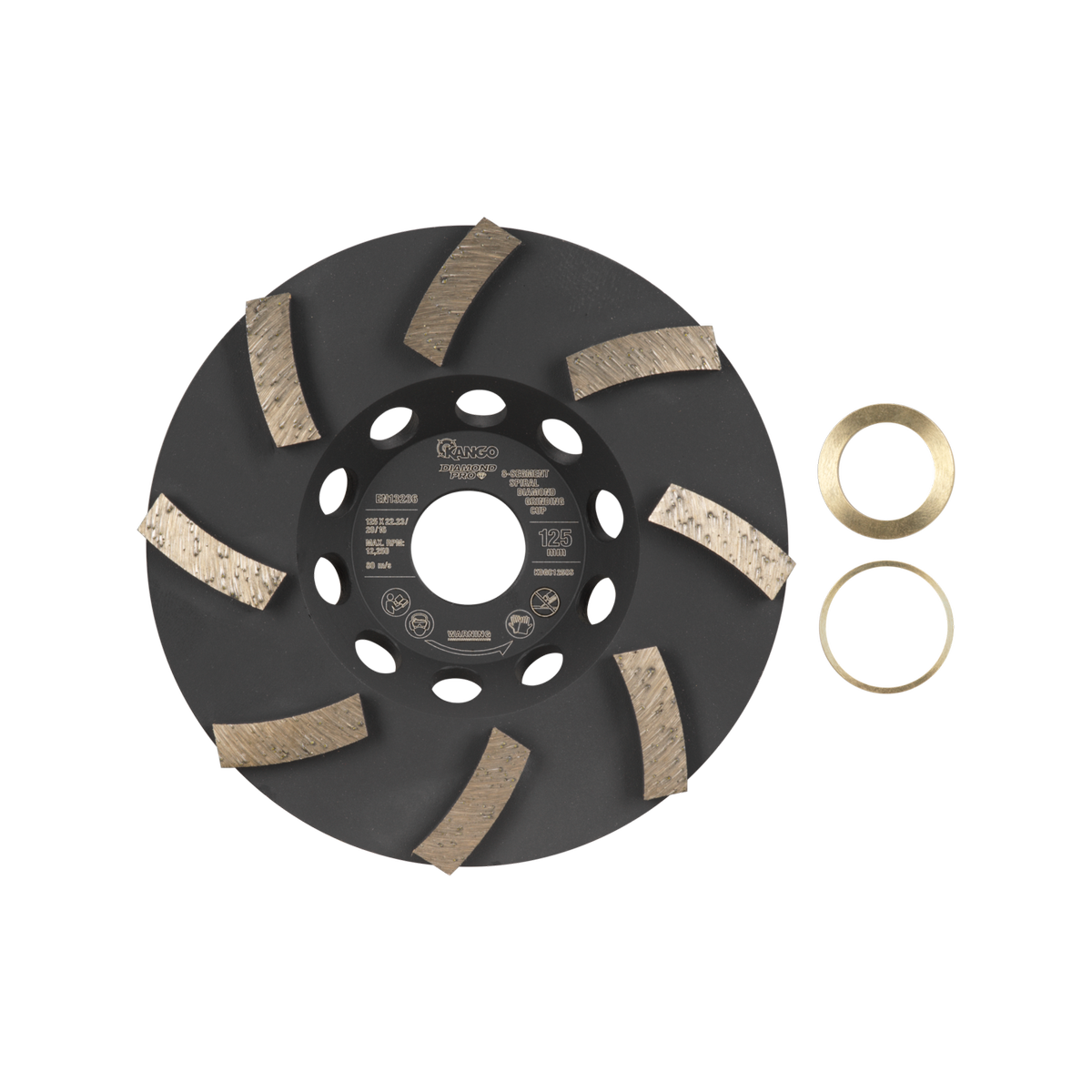 Kango 125mm 8-Segment Spiral Diamond Grinding Cup - Bunnings Australia