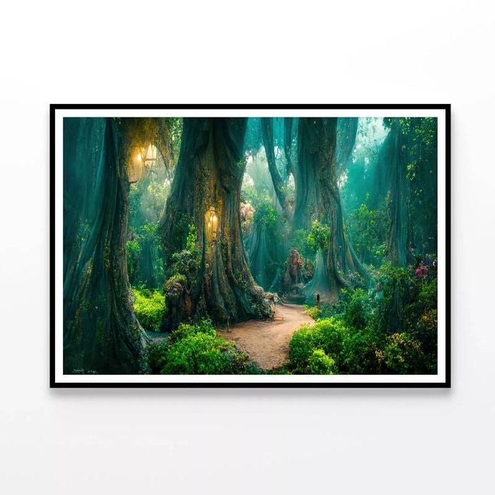 Forest with Big Trees Print 100% Australian Made 90x60cm (Poster ...