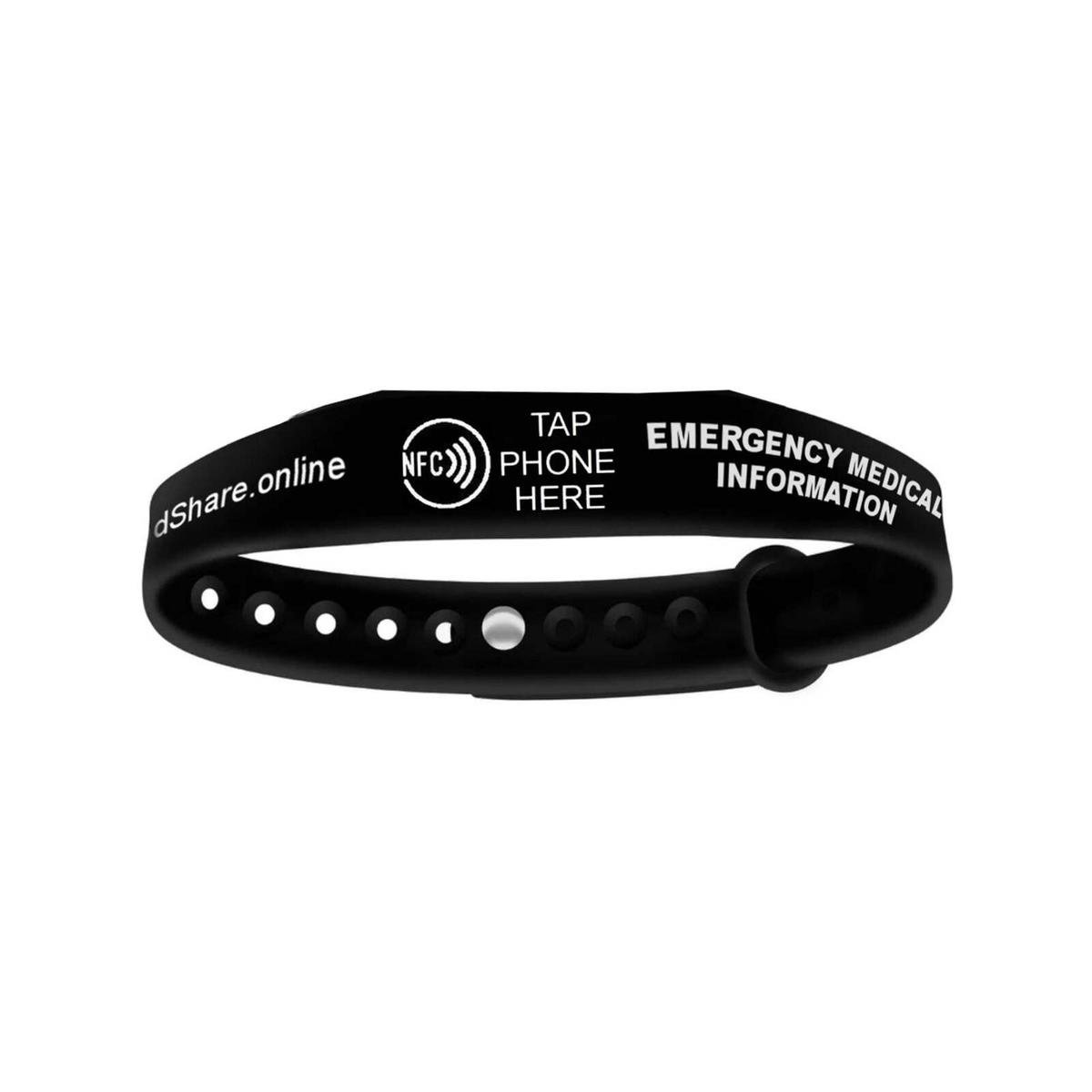 Smart Nfc Emergency Medical Information Wristband Id With Passive ...