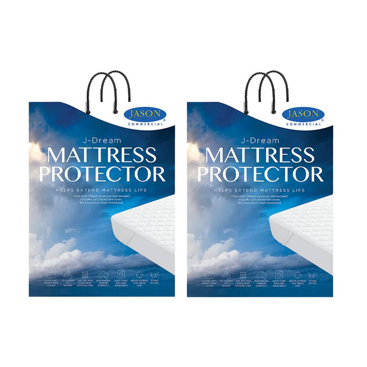 2PK Jason Commercial Double J-Dream Mattress Protector 137x189cm ...