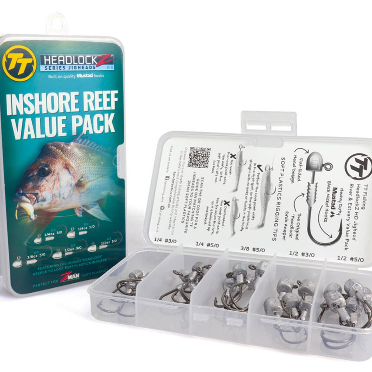 TT Fishing Headlockz HD Inshore Reef Value Pack -TT Lures Assorted Jig ...