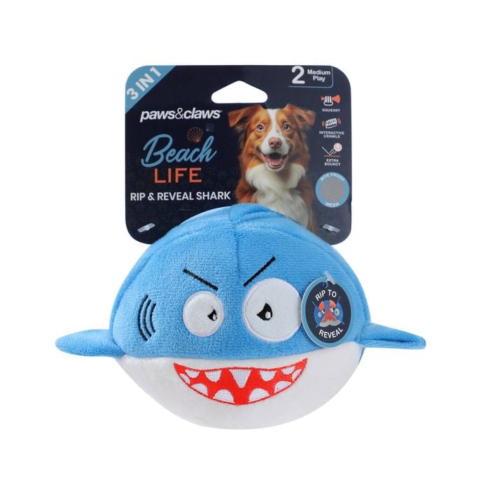 Paws & Claws 14cm 3 In 1 Rip And Reveal Shark - Bunnings Australia
