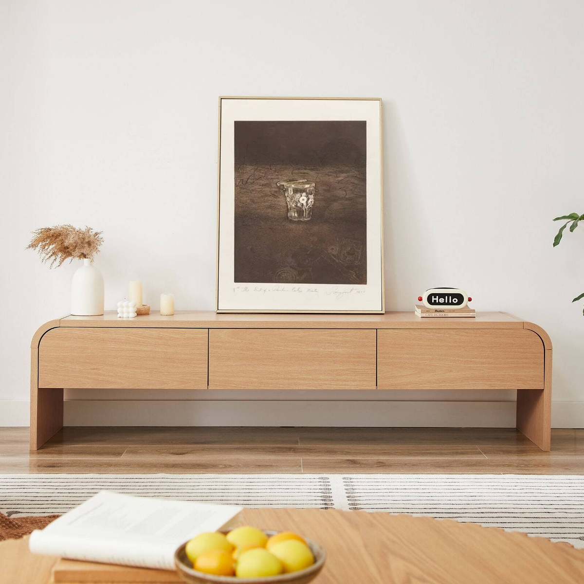 Olga Natural TV Unit - Bunnings Australia