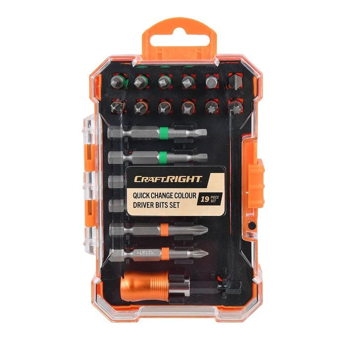 Craftright 19 Piece Quick Change Colour Driver Bits Set - Bunnings ...