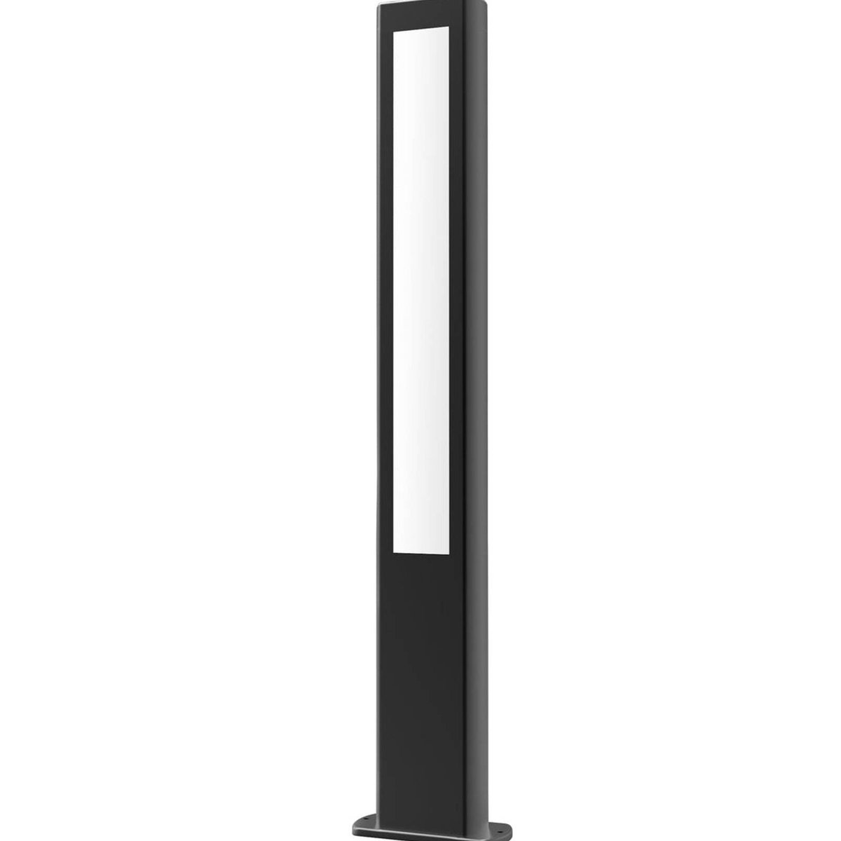 CLA Lighting Amun LED Surface Mounted Matt Black Rectangular Bollard ...