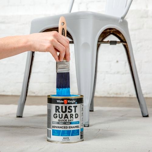 White Knight 4L White Gloss Rust Guard Quick Dry Advanced Enamel Paint ...