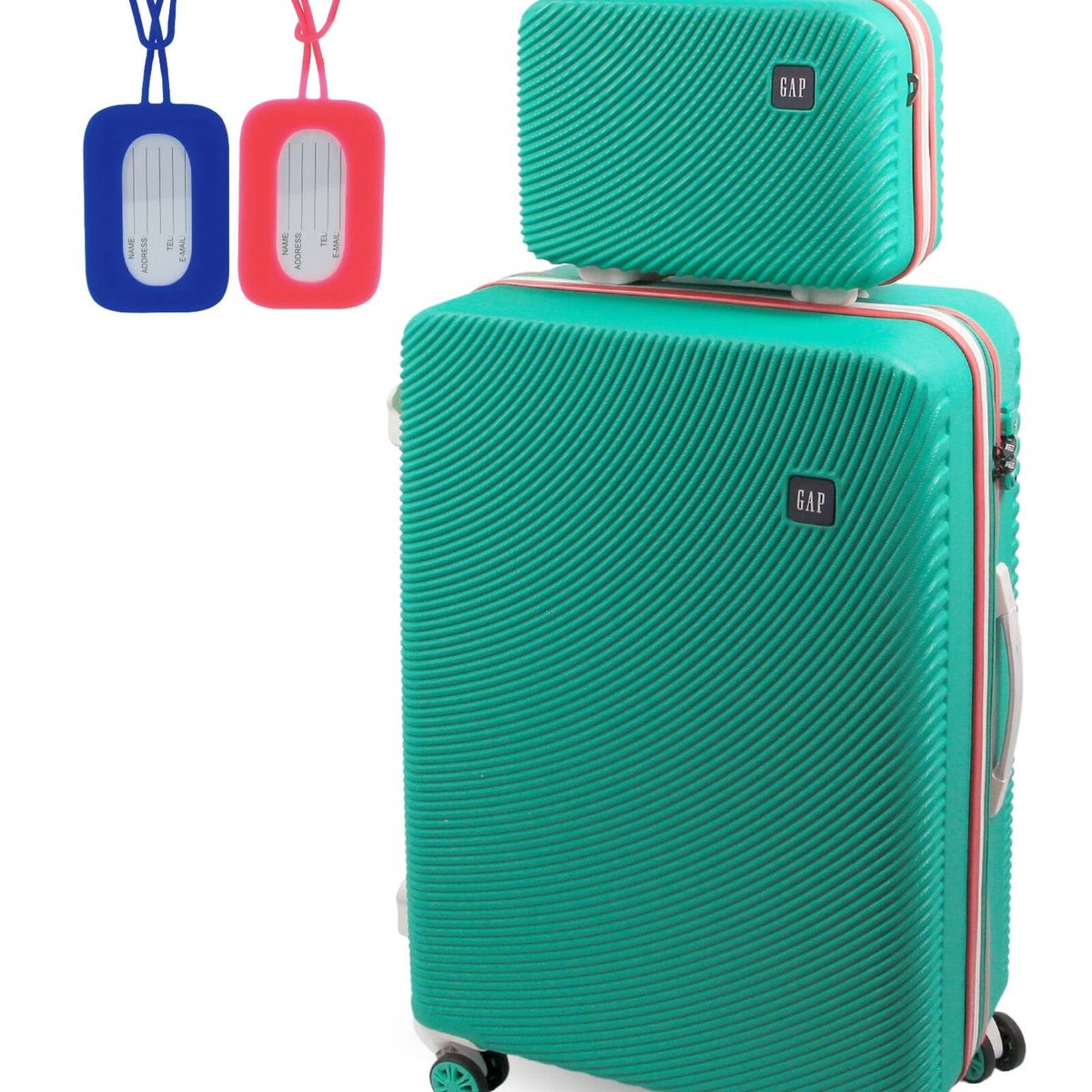 Gap Large Hard-shell Luggage & Mini Beauty Travel Case Set W/ Tag ...