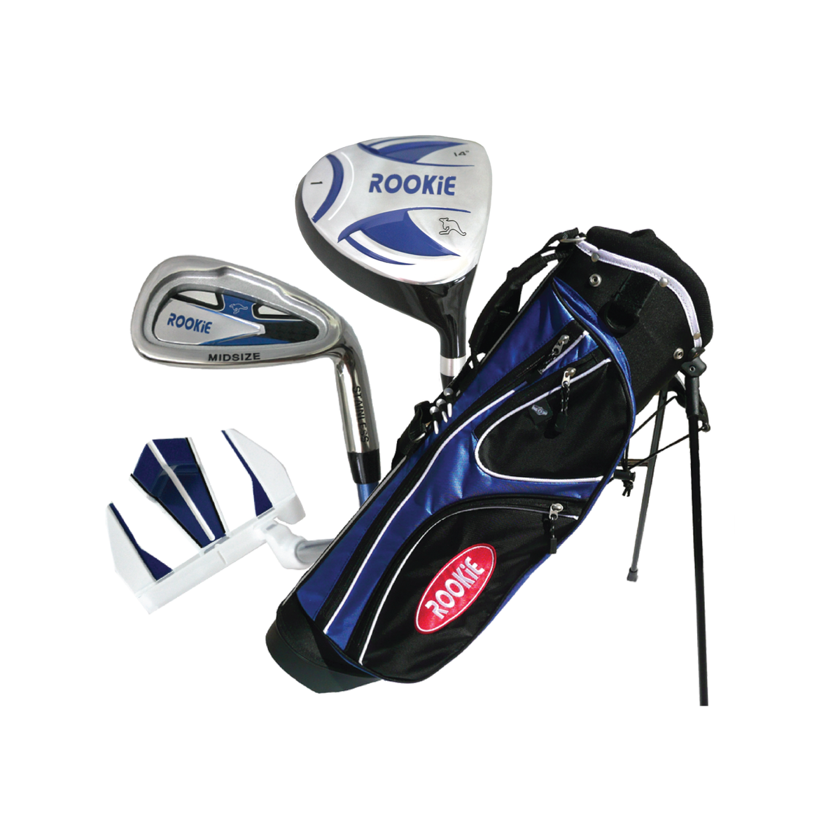 Rookie - Kids Golf Set RH - 4 Pce Blue 4 to 7 YRS - Bunnings Australia
