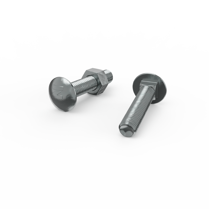 ZENITH M10 x 50mm Zinc Plated Cup Head Bolt and Nut - Each - Bunnings ...