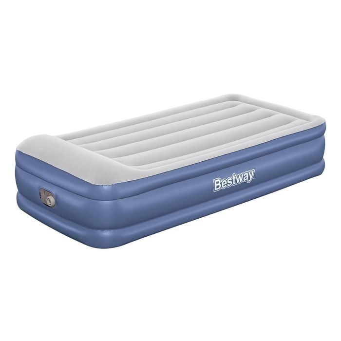 Bestway Air Bed Single 1.91m x 97cm x 46cm Tritech Inflatable Mattress With Built-in Pump ...