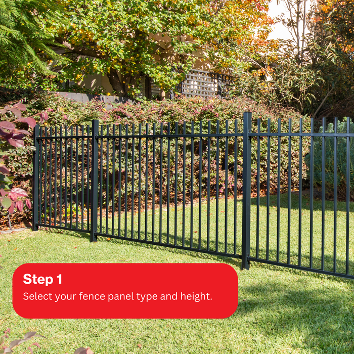 RapidFence 50 x 1600 x 50mm Black Steel Capped Flanged Fence Post ...