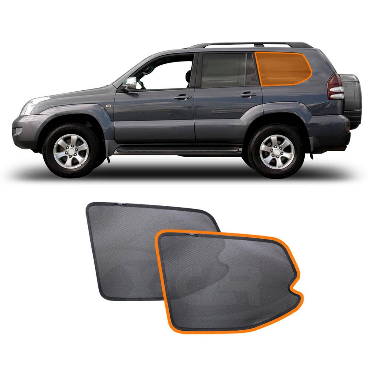 Port Window Sun Shade for Toyota LandCruiser Prado 120 Series 2003-2009 ...