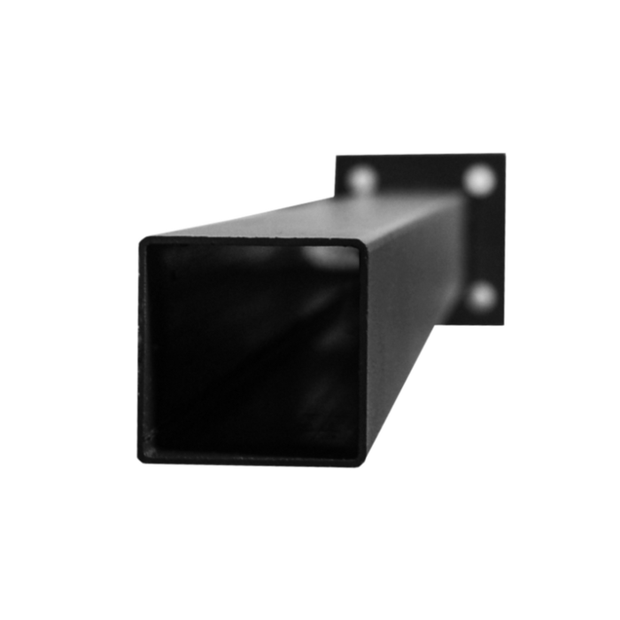 RapidFence 50 x 1600 x 50mm Black Steel Capped Flanged Fence Post ...