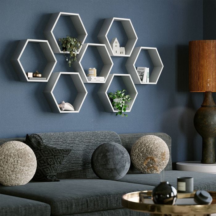 Flexi Storage White Matt Hexagonal Shelf - Bunnings New Zealand