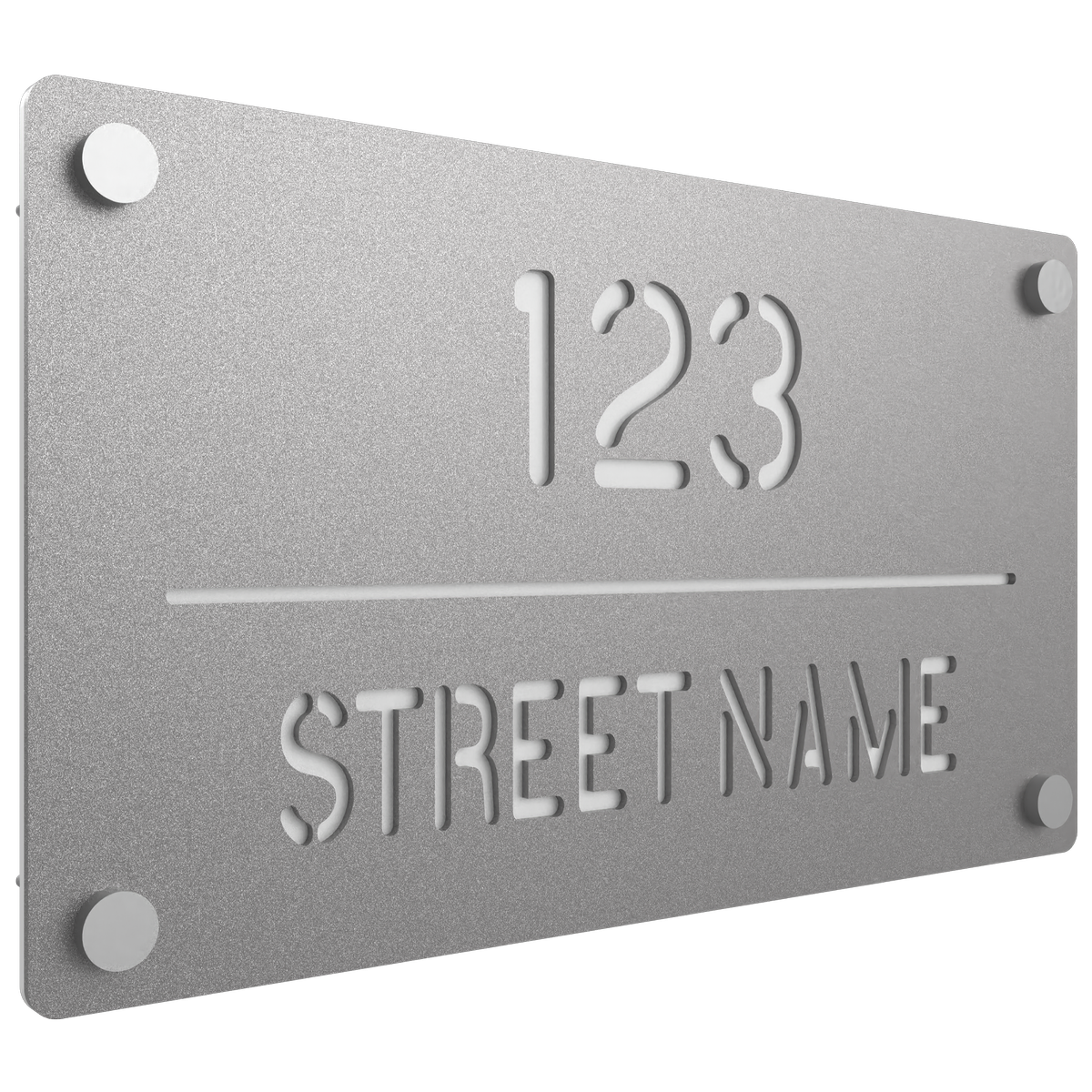 ProtectorAl 380 x 220mm Silver Matt ACM Cut Through Custom House Sign ...