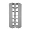 Lugna 1850 x 800 x 450mm Mist 4 Shelf Corner Unit Robe Insert ...