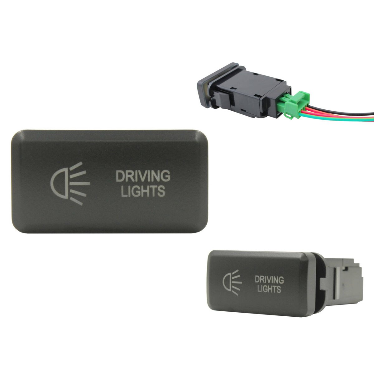Switch Boss Green LED Horizontal Switch fits Toyota Hilux (2005-2015 ...
