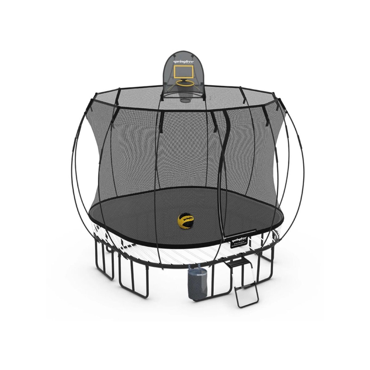 Springfree Medium Square Trampoline 9 ft - Sports Accessory Bundle ...