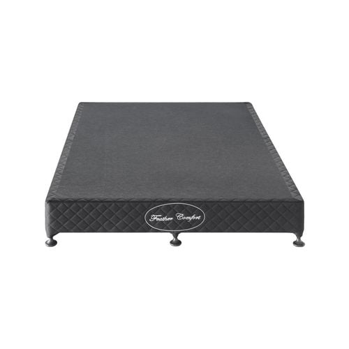 Mattress Base Ensemble Double Size Solid Wooden Slat in Black with ...