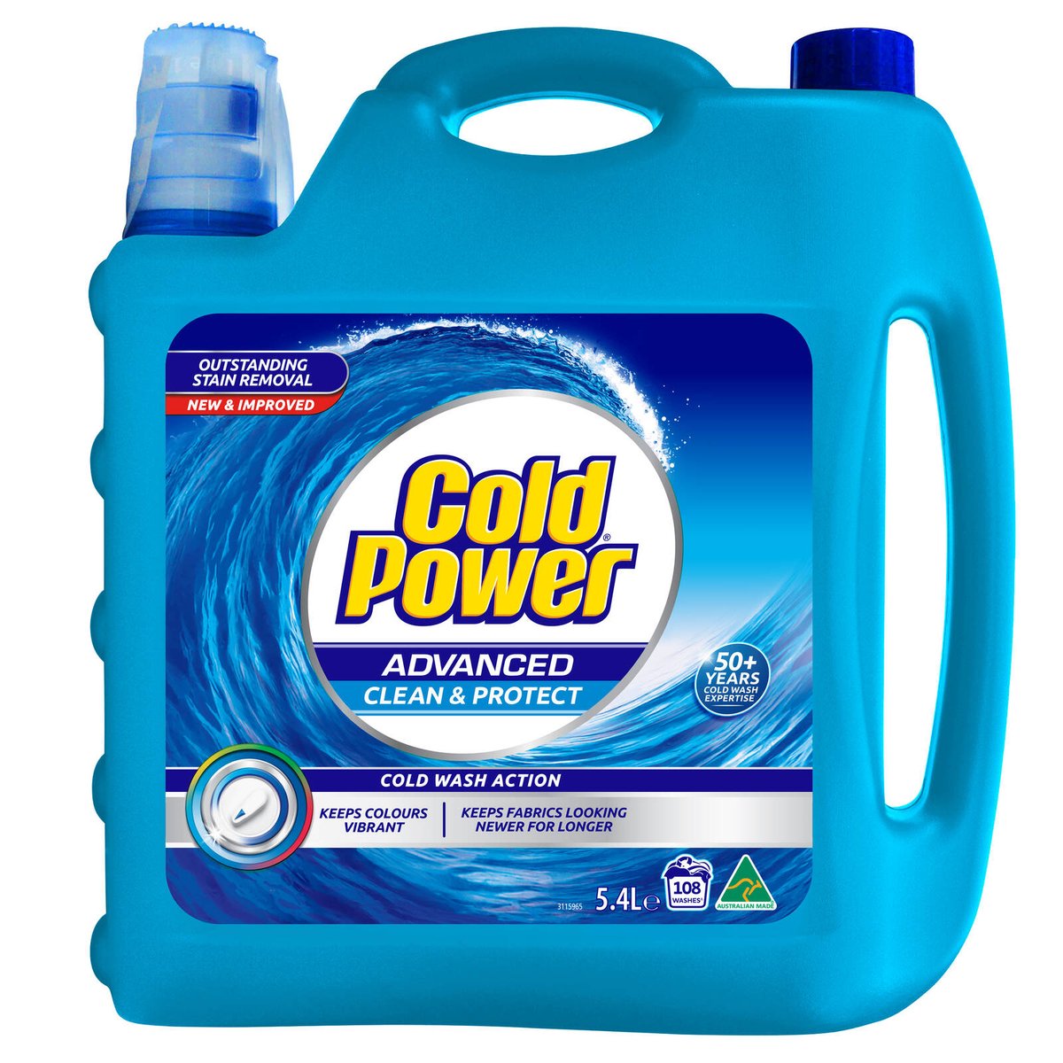Cold Power 5.4L Advanced Clean Liquid Laundry Detergent - Bunnings ...