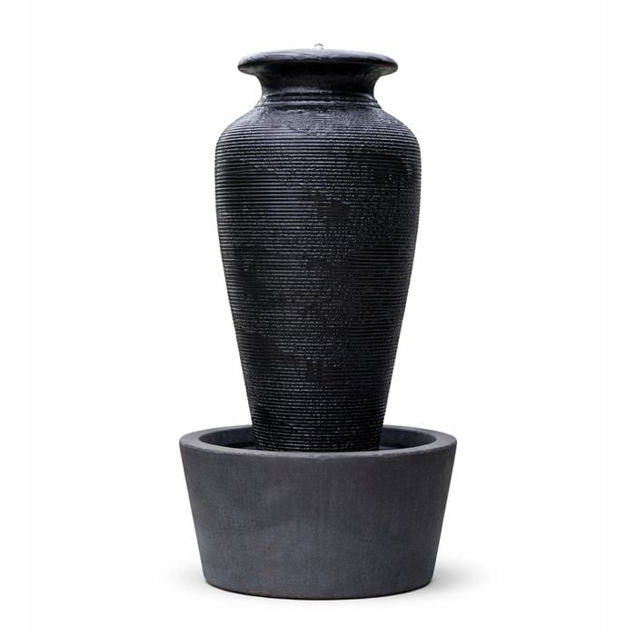 Northcote Pottery 53 x53 x102cm Luxor Charcoal GRC Water Feature ...