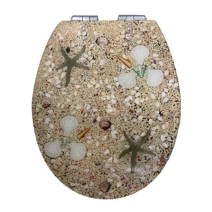 Loo With A View Clear Sand and Shell Soft Close Toilet Seat - Bunnings ...