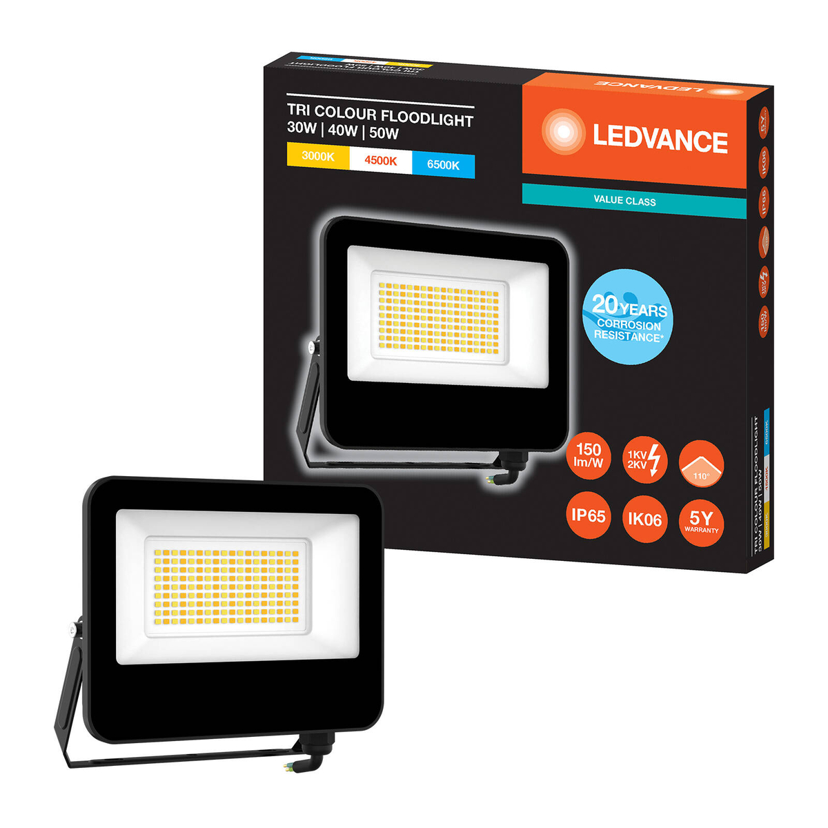 Ledvance LED Floodlight 3CCT 50W/40W/30W - Bunnings New Zealand